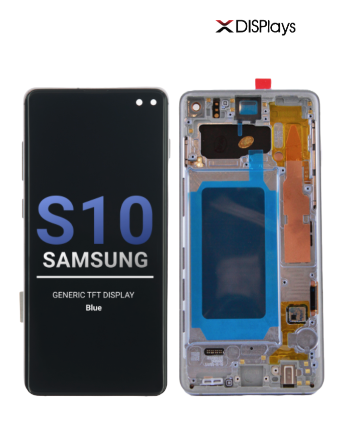 Samsung S10 Generic TFT Display With Frame - Blue