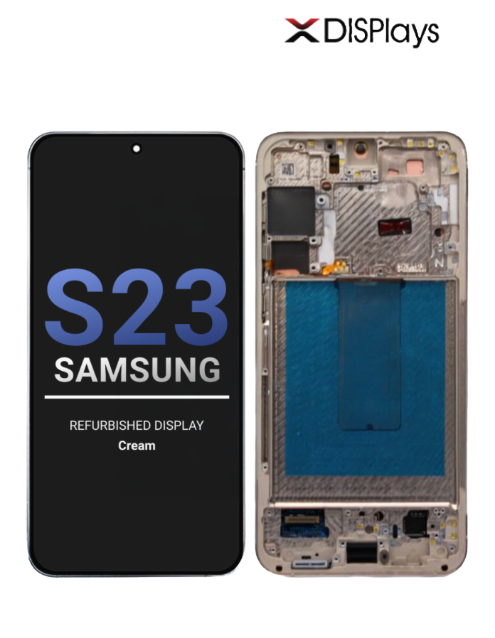 Samsung S23 Refurbished Display Frame -Cream