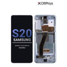 Samsung S20 Generic Oled Display With Frame - Cloud Blue